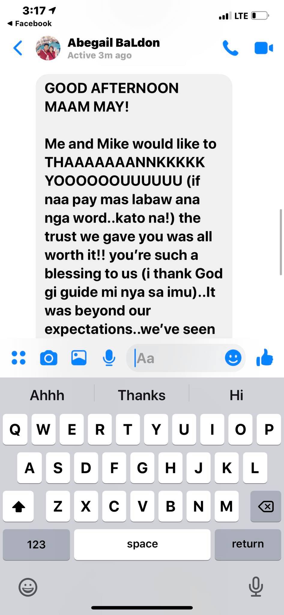 To maam Abegail BaLdon and Sir Michael thanks kau sa salig nanindog ako ...